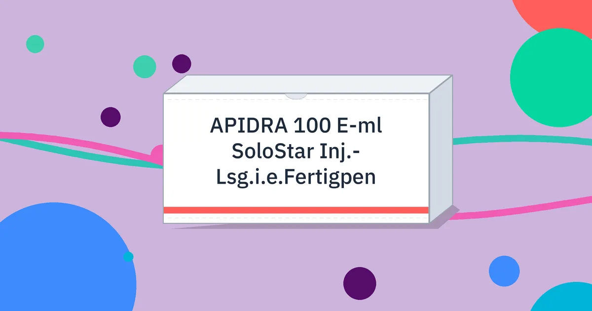Symbolbild: Packung mit der Aufschrift APIDRA 100 E-ml SoloStar Inj.-Lsg.i.e.Fertigpen (PZN 07424401) – Verfügbarkeit und Bezug in Apotheken in Frankfurt am Main