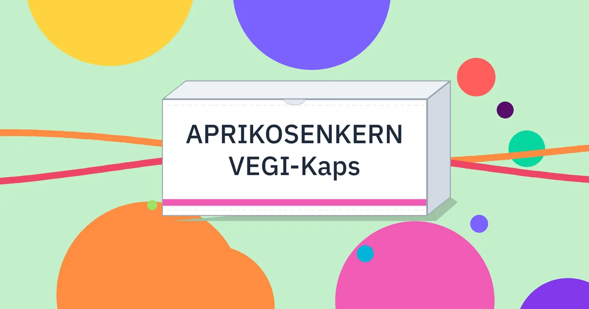 Symbolbild: Packung mit der Aufschrift APRIKOSENKERN VEGI-Kaps (PZN 10382764) – Verfügbarkeit und Bezug in Apotheken in Frankfurt am Main
