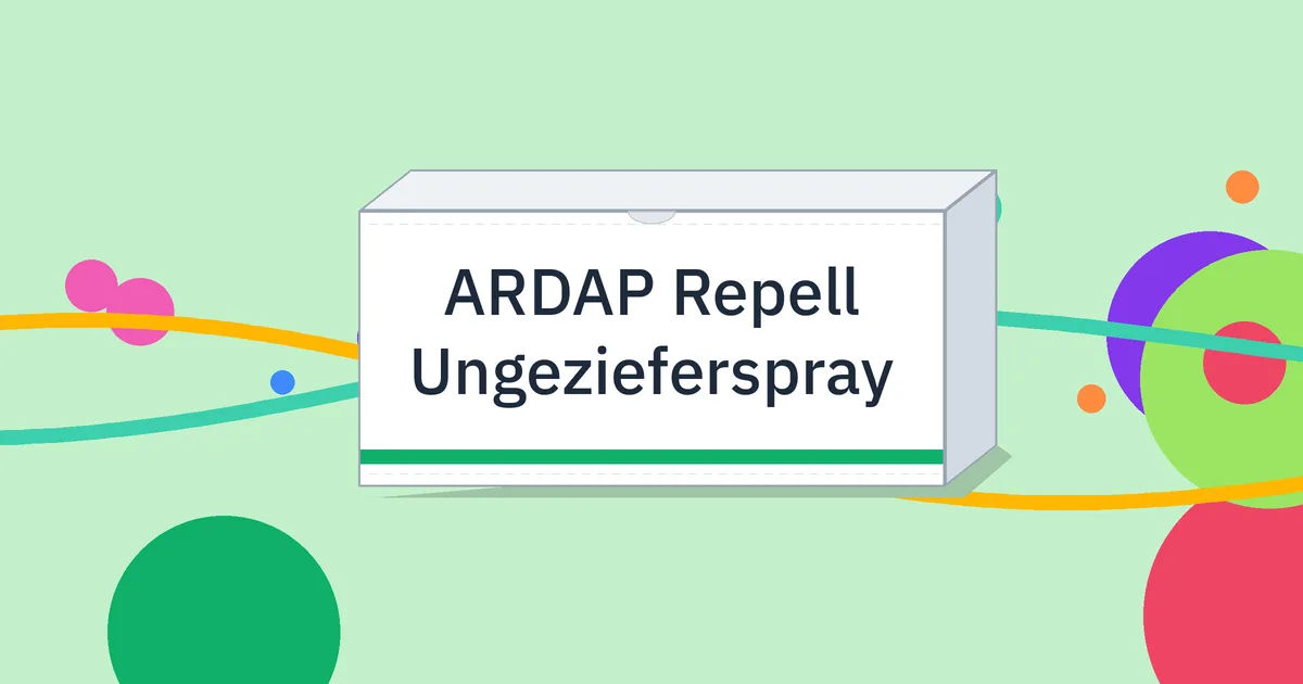 Symbolbild: Packung mit der Aufschrift ARDAP Repell Ungezieferspray (PZN 19293358) – Verfügbarkeit und Bezug in Apotheken in Frankfurt am Main