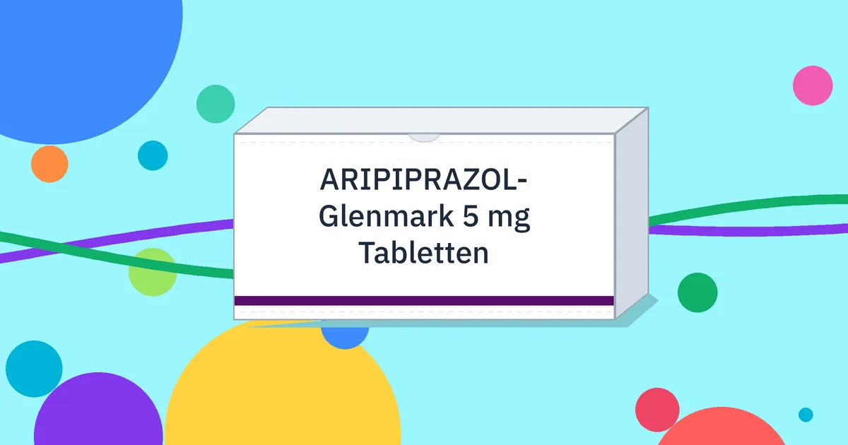 Symbolbild: Packung mit der Aufschrift ARIPIPRAZOL-Glenmark 5 mg Tabletten (PZN 17279012) – Verfügbarkeit und Bezug in Apotheken in Frankfurt am Main