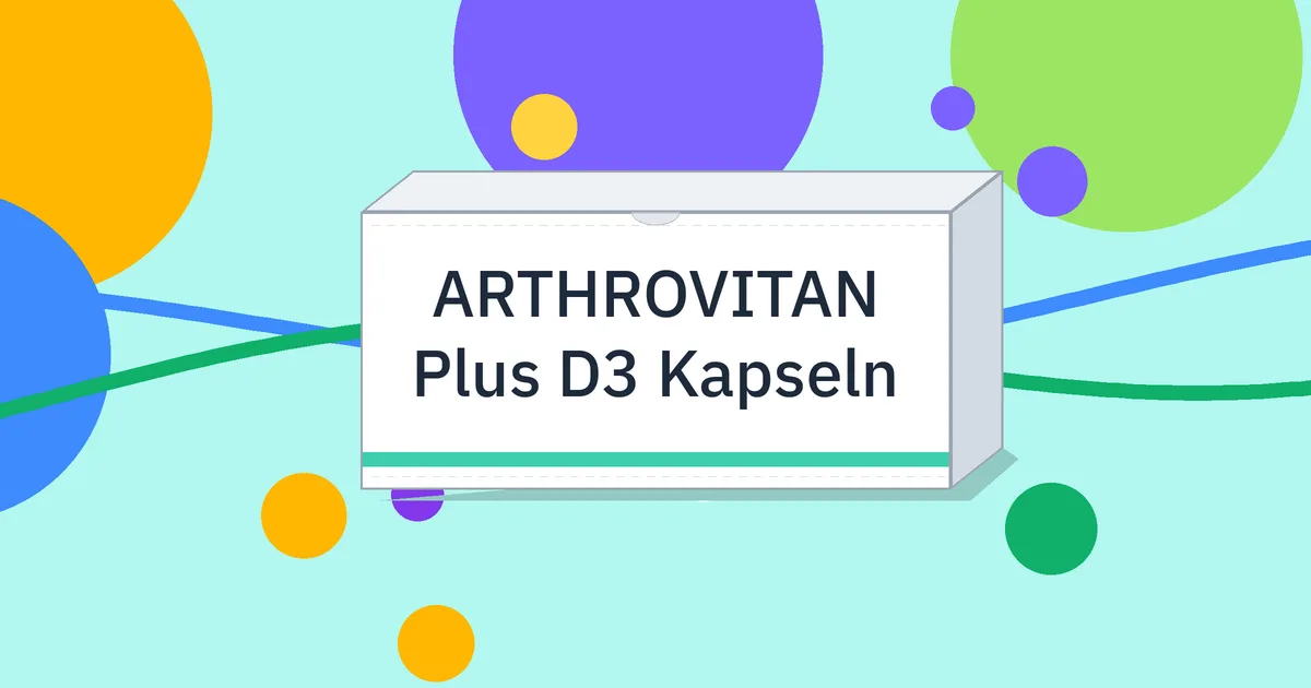 Symbolbild: Packung mit der Aufschrift ARTHROVITAN Plus D3 Kapseln (PZN 17244918) – Verfügbarkeit und Bezug in Apotheken in Frankfurt am Main
