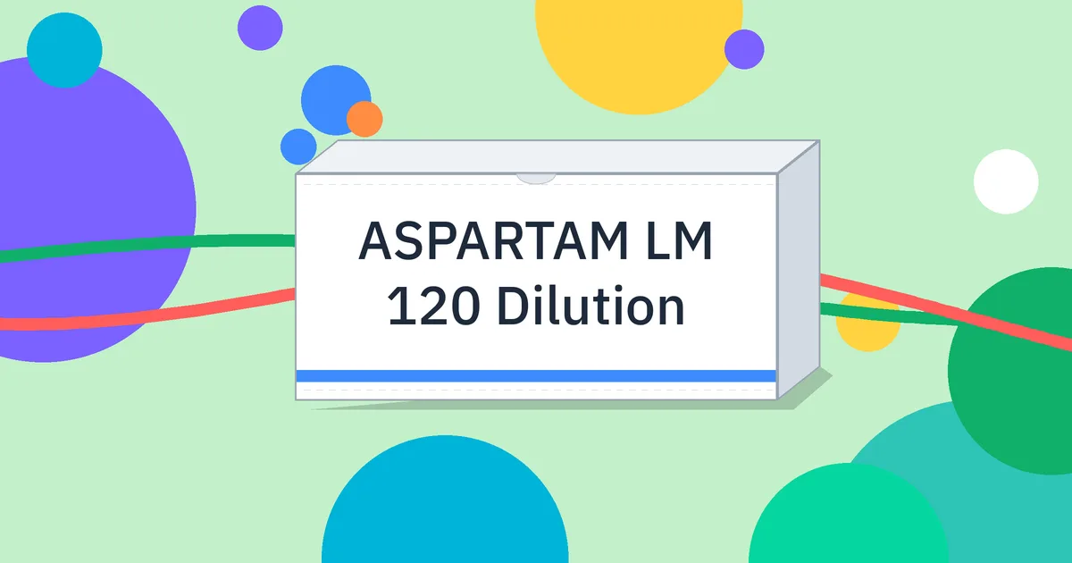 Symbolbild: Packung mit der Aufschrift ASPARTAM LM 120 Dilution (PZN 12782315) – Verfügbarkeit und Bezug in Apotheken in Frankfurt am Main
