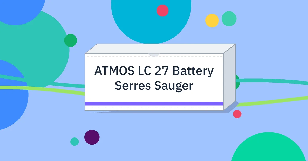 Symbolbild: Packung mit der Aufschrift ATMOS LC 27 Battery Serres Sauger (PZN 20691621) – Verfügbarkeit und Bezug in Apotheken in Frankfurt am Main