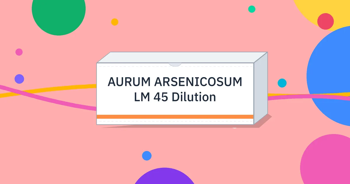 Symbolbild: Packung mit der Aufschrift AURUM ARSENICOSUM LM 45 Dilution (PZN 12783579) – Verfügbarkeit und Bezug in Apotheken in Frankfurt am Main
