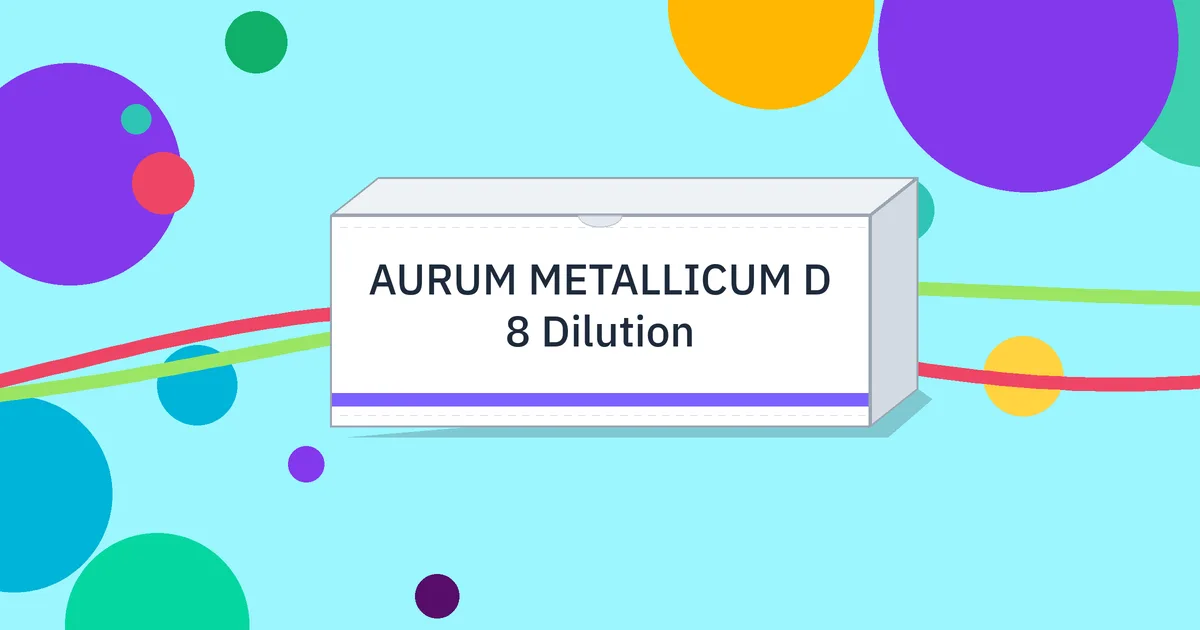 Symbolbild: Packung mit der Aufschrift AURUM METALLICUM D 8 Dilution (PZN 02110968) – Verfügbarkeit und Bezug in Apotheken in Frankfurt am Main