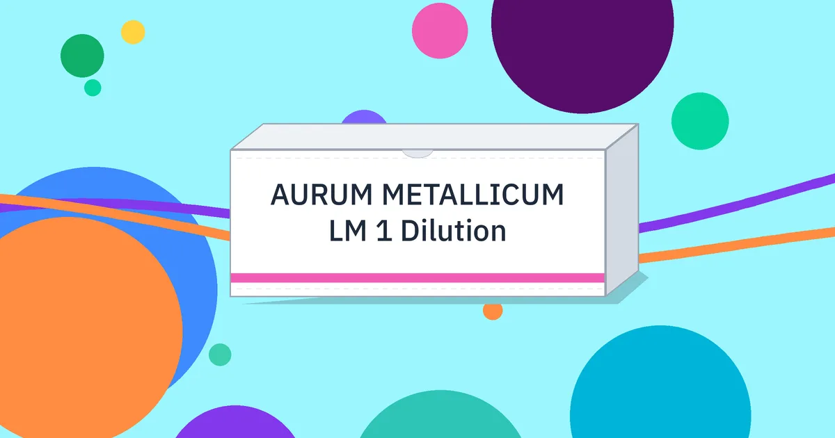 Symbolbild: Packung mit der Aufschrift AURUM METALLICUM LM 1 Dilution (PZN 12784952) – Verfügbarkeit und Bezug in Apotheken in Frankfurt am Main