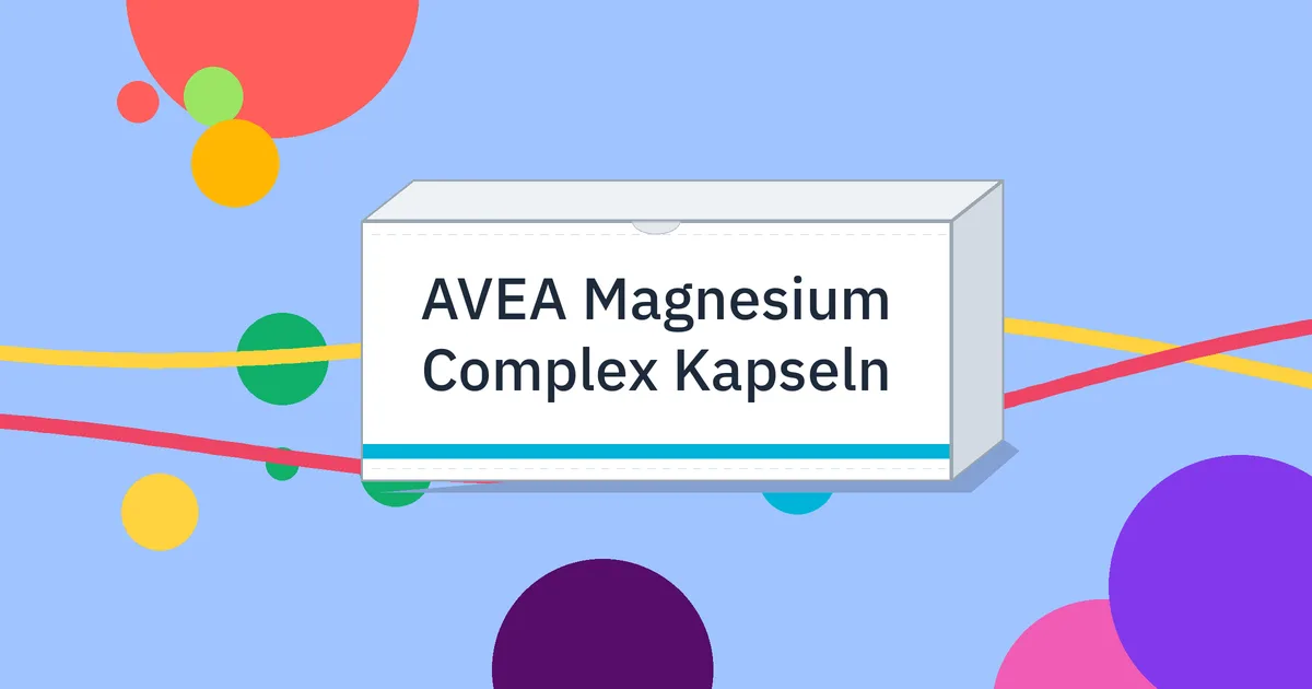 Symbolbild: Packung mit der Aufschrift AVEA Magnesium Complex Kapseln (PZN 20232155) – Verfügbarkeit und Bezug in Apotheken in Frankfurt am Main