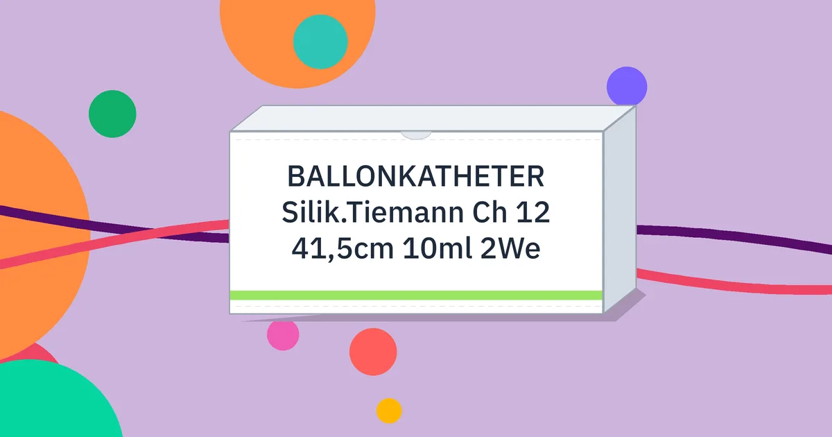 Symbolbild: Packung mit der Aufschrift BALLONKATHETER Silik.Tiemann Ch 12 41,5cm 10ml 2We (PZN 15428620) – Verfügbarkeit und Bezug in Apotheken in Frankfurt am Main