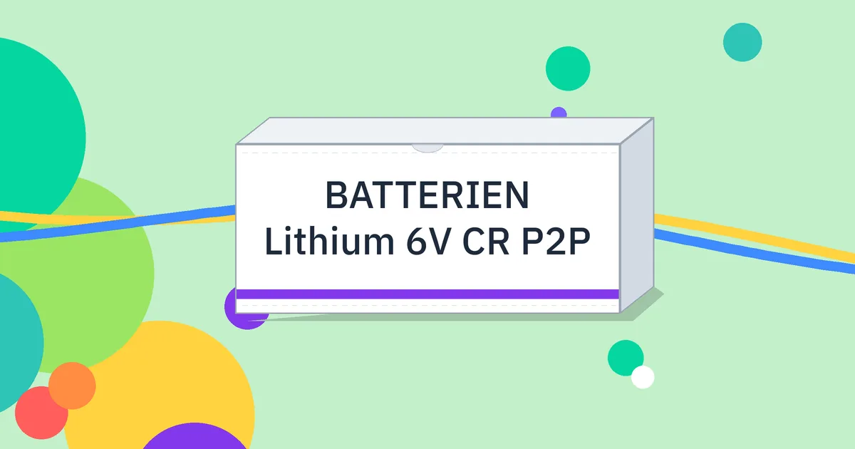 Symbolbild: Packung mit der Aufschrift BATTERIEN Lithium 6V CR P2P (PZN 02430058) – Verfügbarkeit und Bezug in Apotheken in Frankfurt am Main