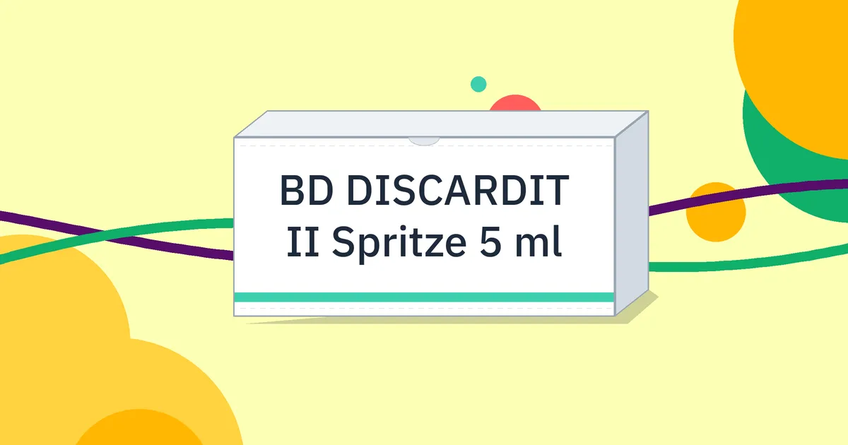 Symbolbild: Packung mit der Aufschrift BD DISCARDIT II Spritze 5 ml (PZN 07654584) – Verfügbarkeit und Bezug in Apotheken in Frankfurt am Main