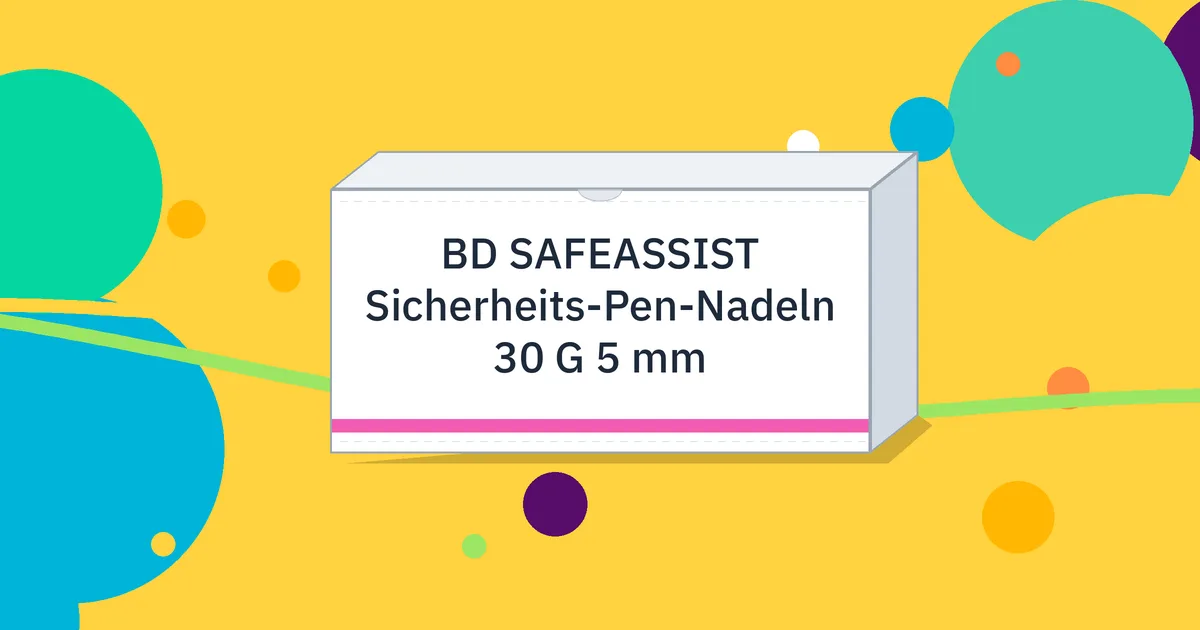 Symbolbild: Packung mit der Aufschrift BD SAFEASSIST Sicherheits-Pen-Nadeln 30 G 5 mm (PZN 15320176) – Verfügbarkeit und Bezug in Apotheken in Frankfurt am Main