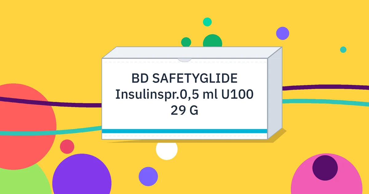 Symbolbild: Packung mit der Aufschrift BD SAFETYGLIDE Insulinspr.0,5 ml U100 29 G (PZN 18730472) – Verfügbarkeit und Bezug in Apotheken in Frankfurt am Main