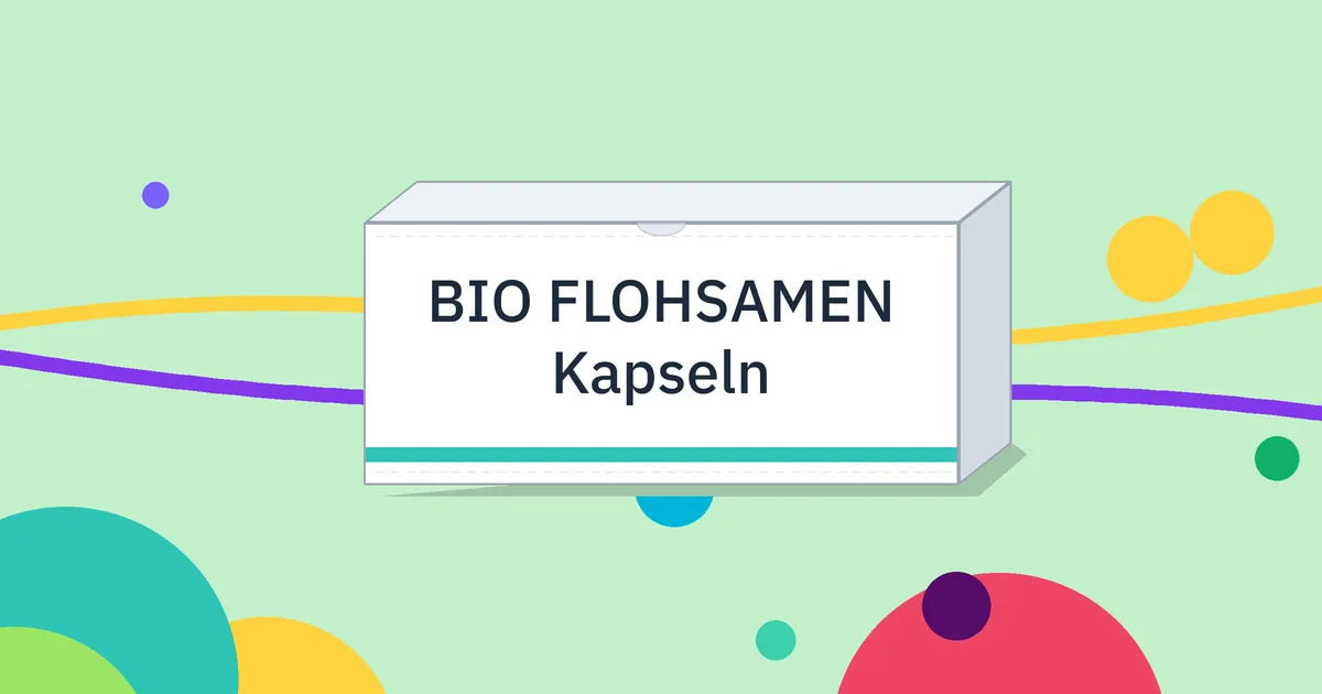 Symbolbild: Packung mit der Aufschrift BIO FLOHSAMEN Kapseln (PZN 15404536) – Verfügbarkeit und Bezug in Apotheken in Frankfurt am Main