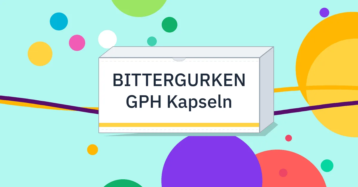 Symbolbild: Packung mit der Aufschrift BITTERGURKEN GPH Kapseln (PZN 16615867) – Verfügbarkeit und Bezug in Apotheken in Frankfurt am Main