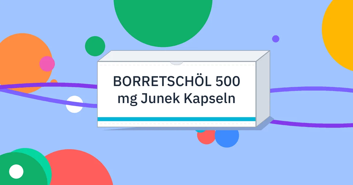 Symbolbild: Packung mit der Aufschrift BORRETSCHÖL 500 mg Junek Kapseln (PZN 07079772) – Verfügbarkeit und Bezug in Apotheken in Frankfurt am Main