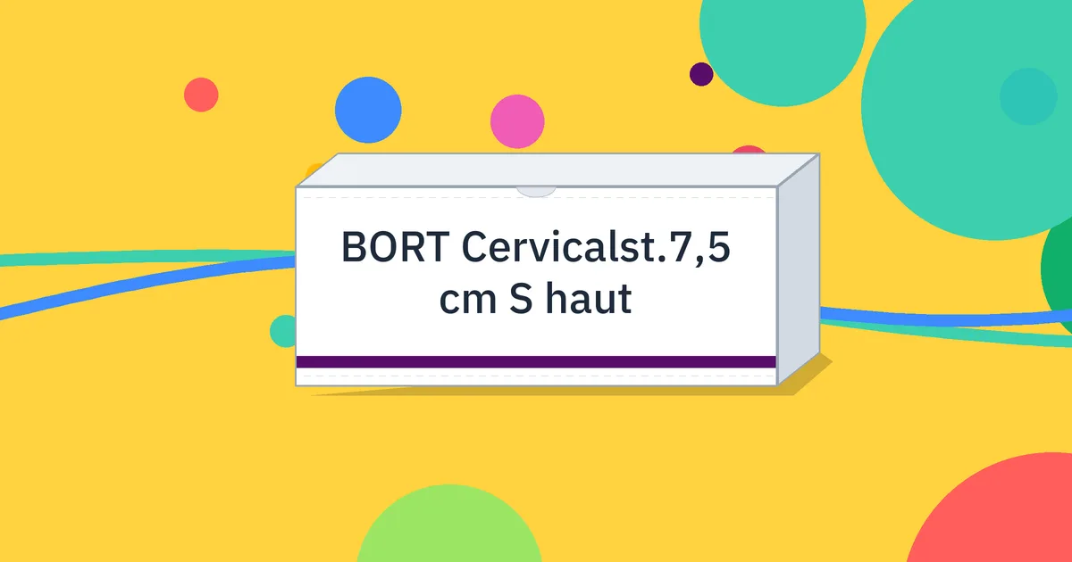 Symbolbild: Packung mit der Aufschrift BORT Cervicalst.7,5 cm S haut (PZN 06157398) – Verfügbarkeit und Bezug in Apotheken in Frankfurt am Main