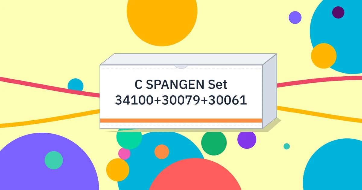Symbolbild: Packung mit der Aufschrift C SPANGEN Set 34100+30079+30061 (PZN 07599767) – Verfügbarkeit und Bezug in Apotheken in Frankfurt am Main