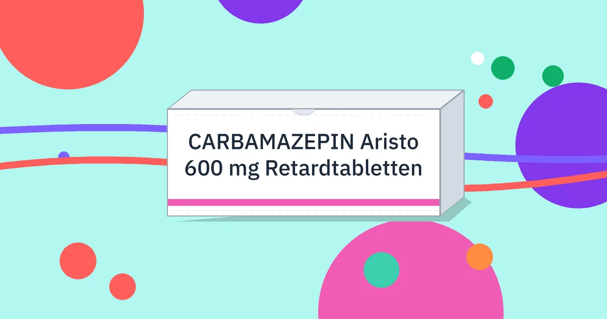 Symbolbild: Packung mit der Aufschrift CARBAMAZEPIN Aristo 600 mg Retardtabletten (PZN 00620530) – Verfügbarkeit und Bezug in Apotheken in Frankfurt am Main