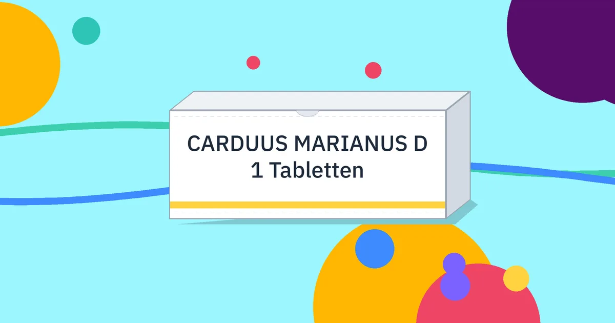 Symbolbild: Packung mit der Aufschrift CARDUUS MARIANUS D 1 Tabletten (PZN 02627660) – Verfügbarkeit und Bezug in Apotheken in Frankfurt am Main