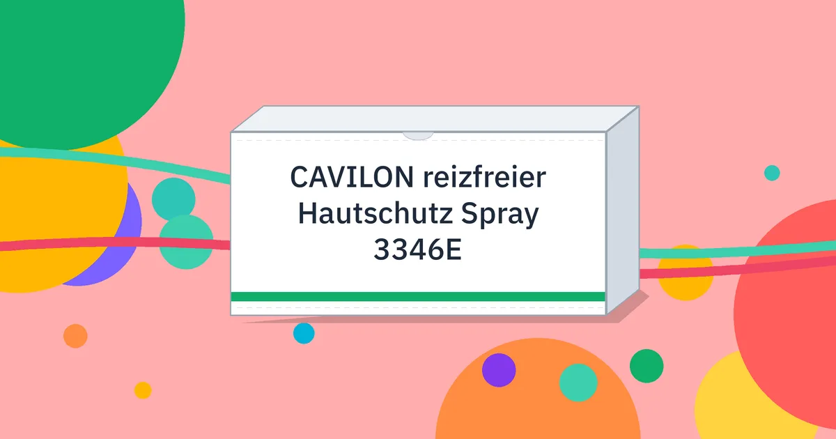 Symbolbild: Packung mit der Aufschrift CAVILON reizfreier Hautschutz Spray 3346E (PZN 06144237) – Verfügbarkeit und Bezug in Apotheken in Frankfurt am Main