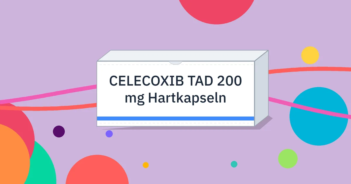 Symbolbild: Packung mit der Aufschrift CELECOXIB TAD 200 mg Hartkapseln (PZN 10763845) – Verfügbarkeit und Bezug in Apotheken in Frankfurt am Main