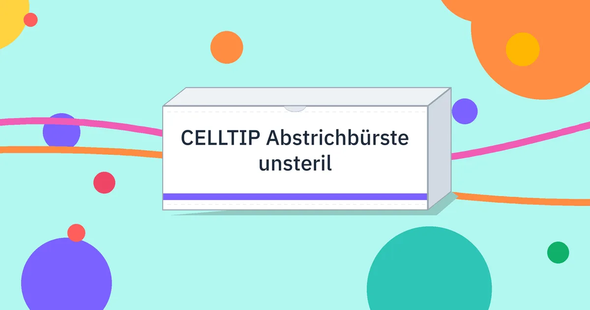 Symbolbild: Packung mit der Aufschrift CELLTIP Abstrichbürste unsteril (PZN 09108319) – Verfügbarkeit und Bezug in Apotheken in Frankfurt am Main