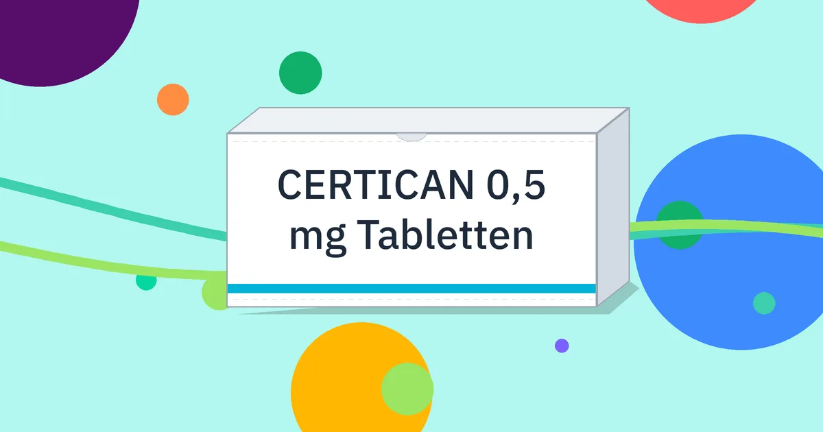 Symbolbild: Packung mit der Aufschrift CERTICAN 0,5 mg Tabletten (PZN 11536235) – Verfügbarkeit und Bezug in Apotheken in Frankfurt am Main