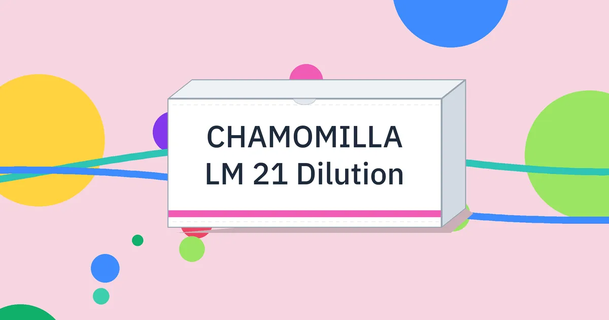 Symbolbild: Packung mit der Aufschrift CHAMOMILLA LM 21 Dilution (PZN 12812602) – Verfügbarkeit und Bezug in Apotheken in Frankfurt am Main
