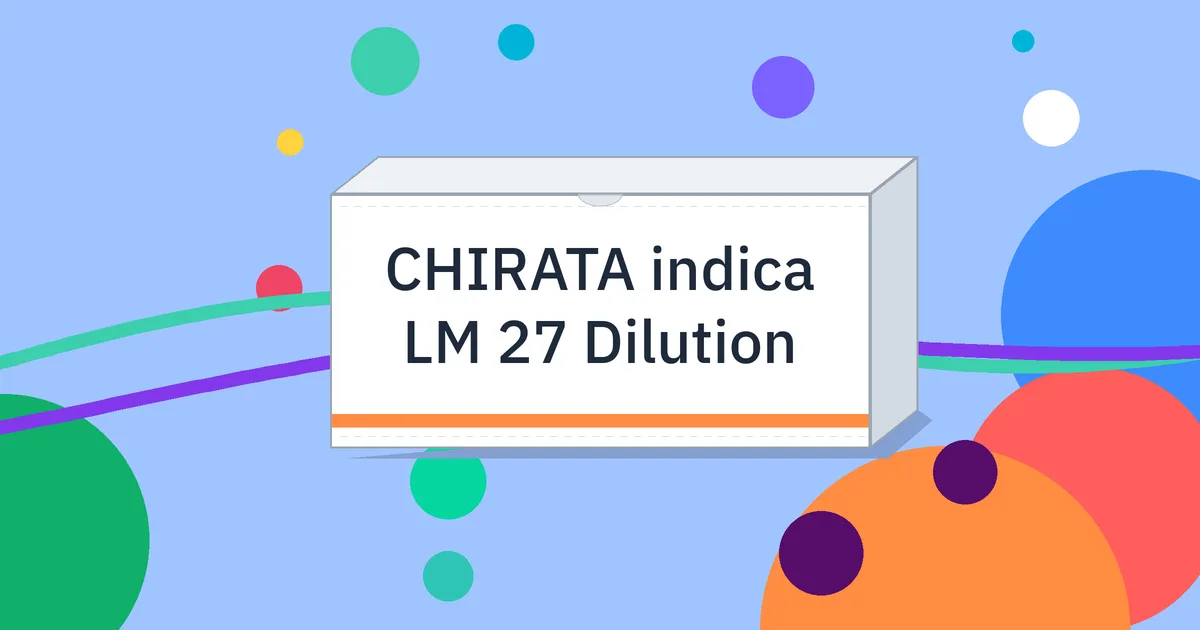 Symbolbild: Packung mit der Aufschrift CHIRATA indica LM 27 Dilution (PZN 13443791) – Verfügbarkeit und Bezug in Apotheken in Frankfurt am Main