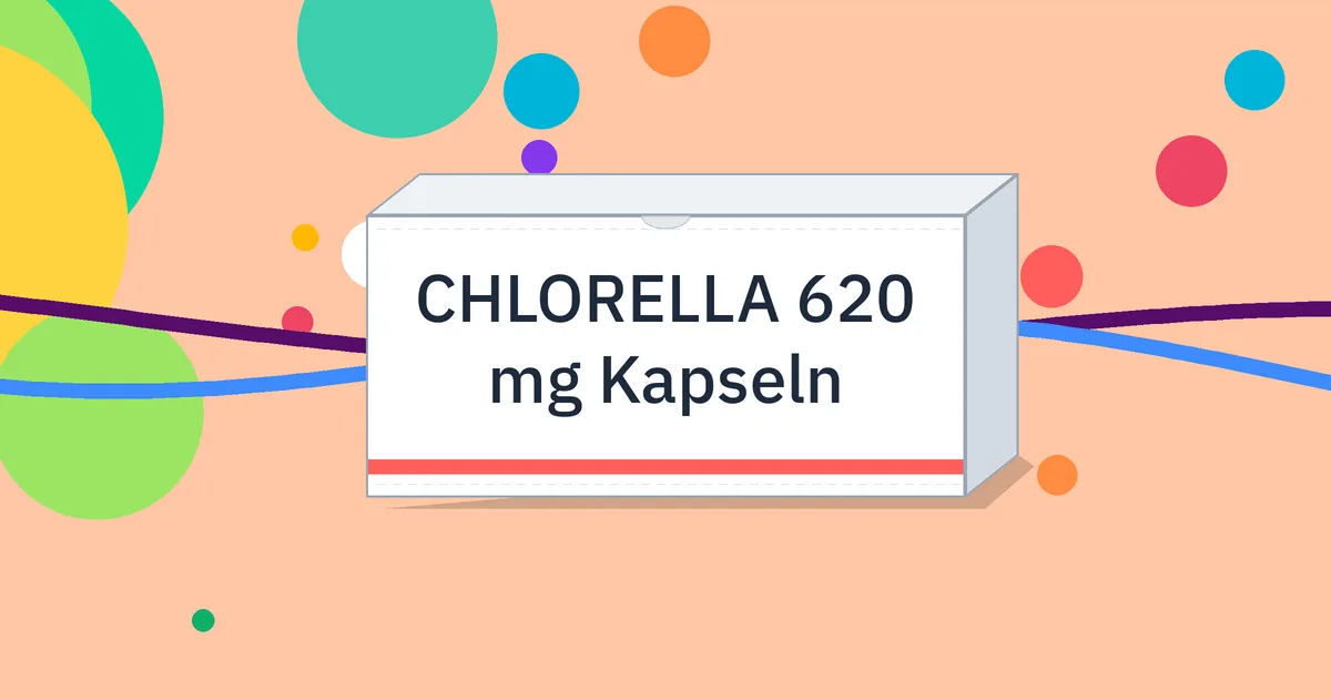 Symbolbild: Packung mit der Aufschrift CHLORELLA 620 mg Kapseln (PZN 15736882) – Verfügbarkeit und Bezug in Apotheken in Frankfurt am Main