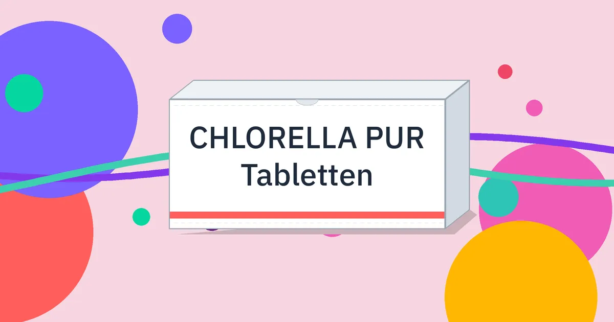 Symbolbild: Packung mit der Aufschrift CHLORELLA PUR Tabletten (PZN 11081409) – Verfügbarkeit und Bezug in Apotheken in Frankfurt am Main