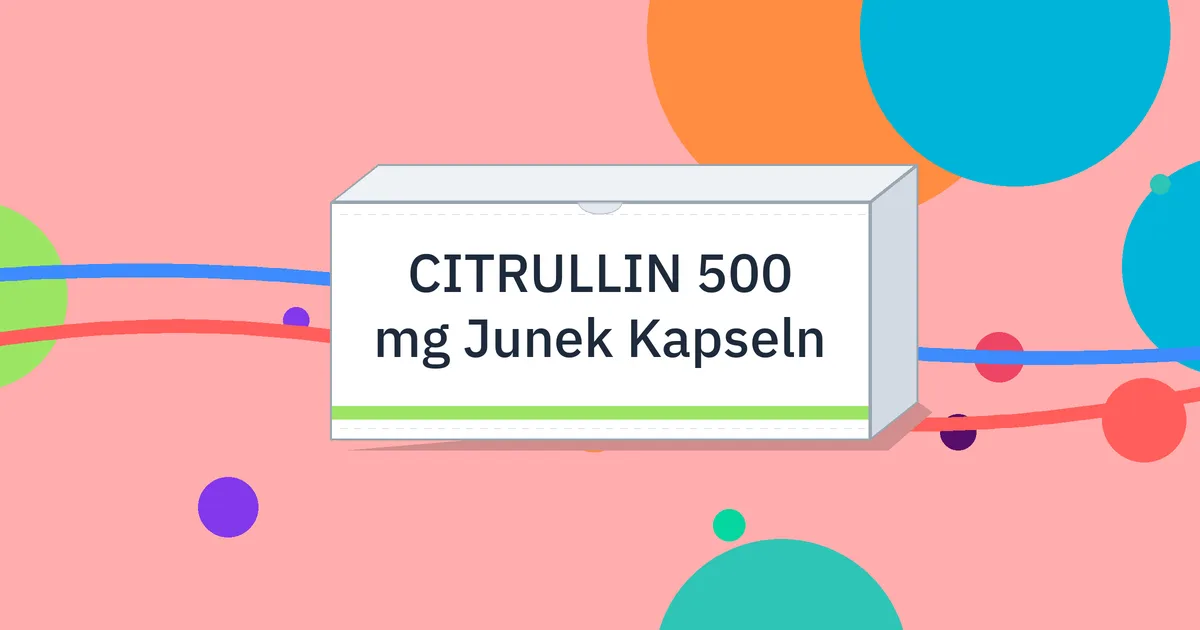 Symbolbild: Packung mit der Aufschrift CITRULLIN 500 mg Junek Kapseln (PZN 07073255) – Verfügbarkeit und Bezug in Apotheken in Frankfurt am Main