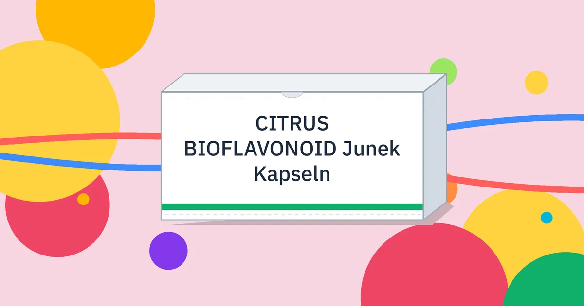 Symbolbild: Packung mit der Aufschrift CITRUS BIOFLAVONOID Junek Kapseln (PZN 05898017) – Verfügbarkeit und Bezug in Apotheken in Frankfurt am Main