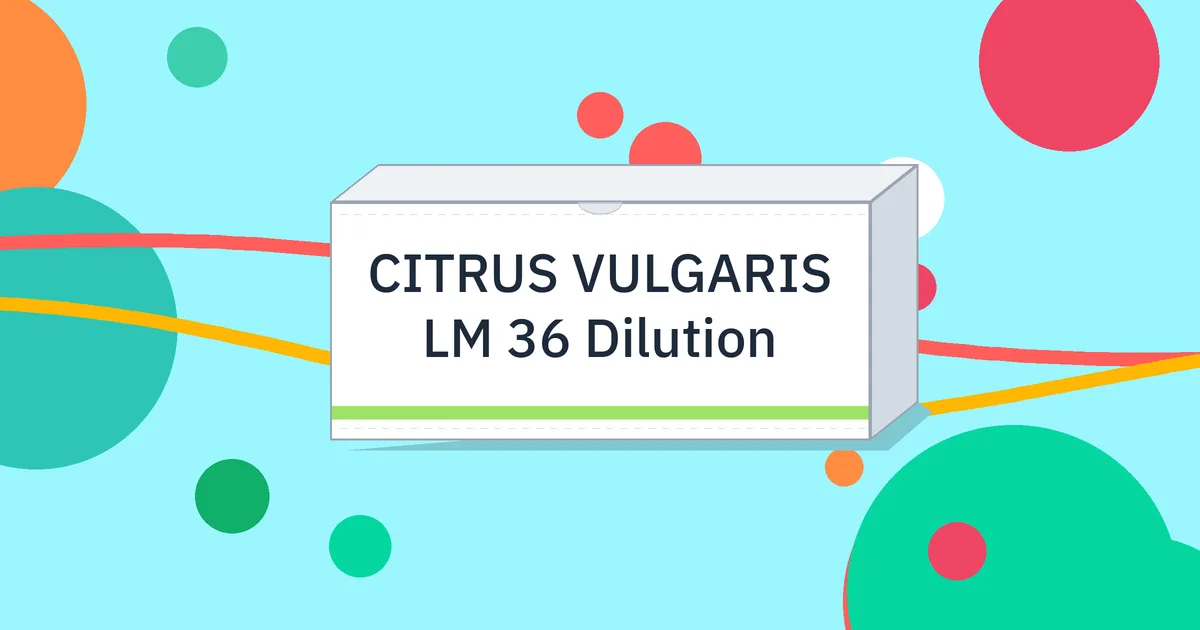 Symbolbild: Packung mit der Aufschrift CITRUS VULGARIS LM 36 Dilution (PZN 12822026) – Verfügbarkeit und Bezug in Apotheken in Frankfurt am Main