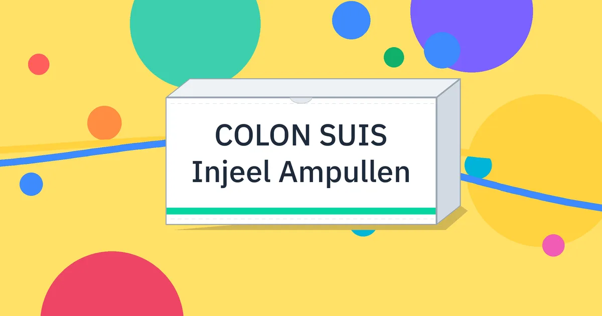 Symbolbild: Packung mit der Aufschrift COLON SUIS Injeel Ampullen (PZN 00228950) – Verfügbarkeit und Bezug in Apotheken in Frankfurt am Main