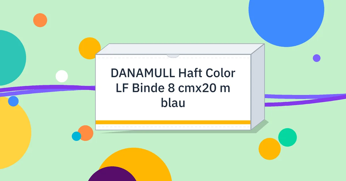 Symbolbild: Packung mit der Aufschrift DANAMULL Haft Color LF Binde 8 cmx20 m blau (PZN 20810362) – Verfügbarkeit und Bezug in Apotheken in Frankfurt am Main
