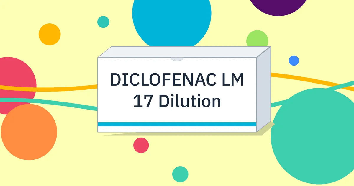 Symbolbild: Packung mit der Aufschrift DICLOFENAC LM 17 Dilution (PZN 12841354) – Verfügbarkeit und Bezug in Apotheken in Frankfurt am Main