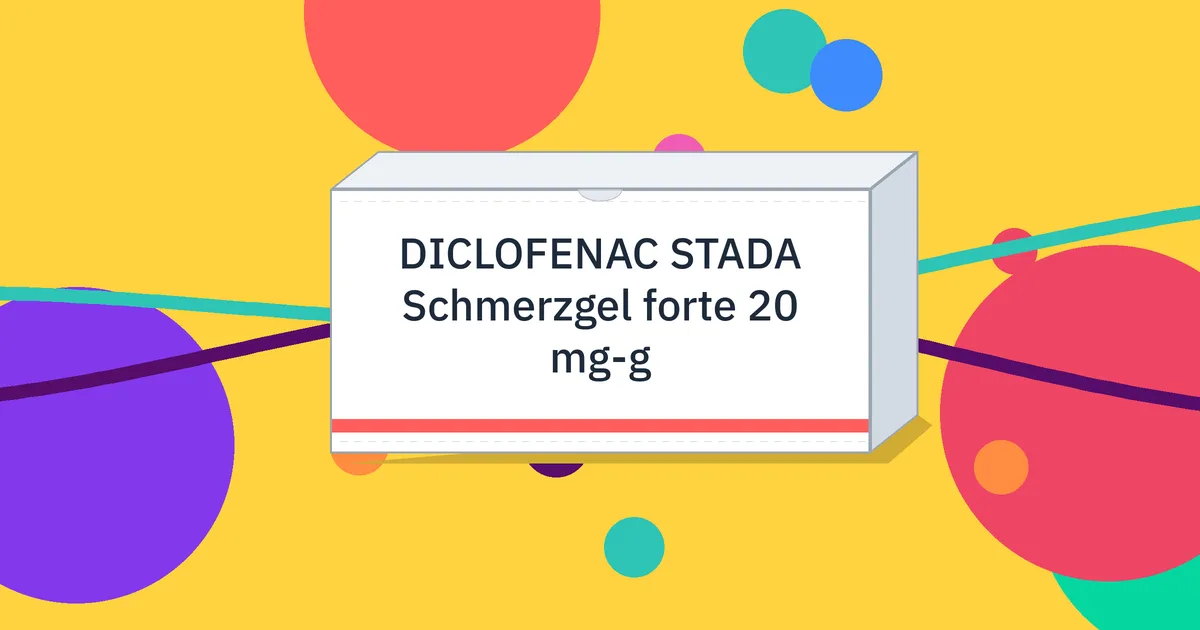 Symbolbild: Packung mit der Aufschrift DICLOFENAC STADA Schmerzgel forte 20 mg-g (PZN 18244702) – Verfügbarkeit und Bezug in Apotheken in Frankfurt am Main