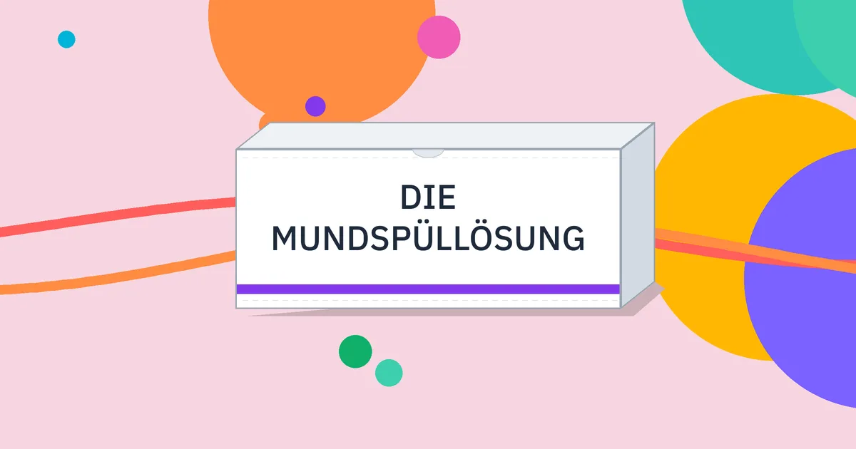 Symbolbild: Packung mit der Aufschrift DIE MUNDSPÜLLÖSUNG (PZN 19622158) – Verfügbarkeit und Bezug in Apotheken in Frankfurt am Main