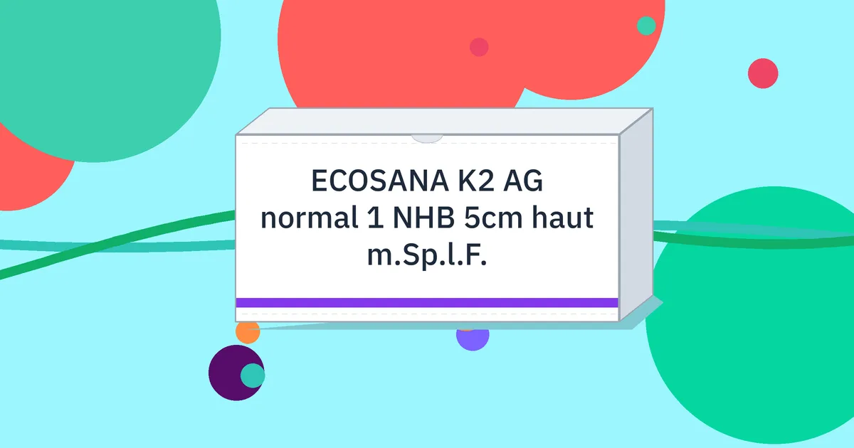 Symbolbild: Packung mit der Aufschrift ECOSANA K2 AG normal 1 NHB 5cm haut m.Sp.l.F. (PZN 10956627) – Verfügbarkeit und Bezug in Apotheken in Frankfurt am Main