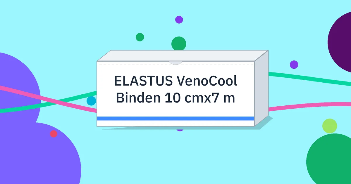 Symbolbild: Packung mit der Aufschrift ELASTUS VenoCool Binden 10 cmx7 m (PZN 10409256) – Verfügbarkeit und Bezug in Apotheken in Frankfurt am Main