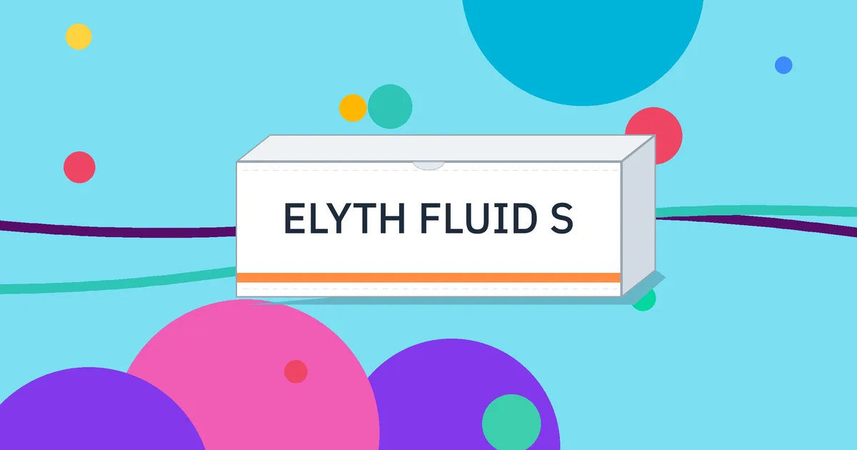 Symbolbild: Packung mit der Aufschrift ELYTH FLUID S (PZN 03419900) – Verfügbarkeit und Bezug in Apotheken in Frankfurt am Main