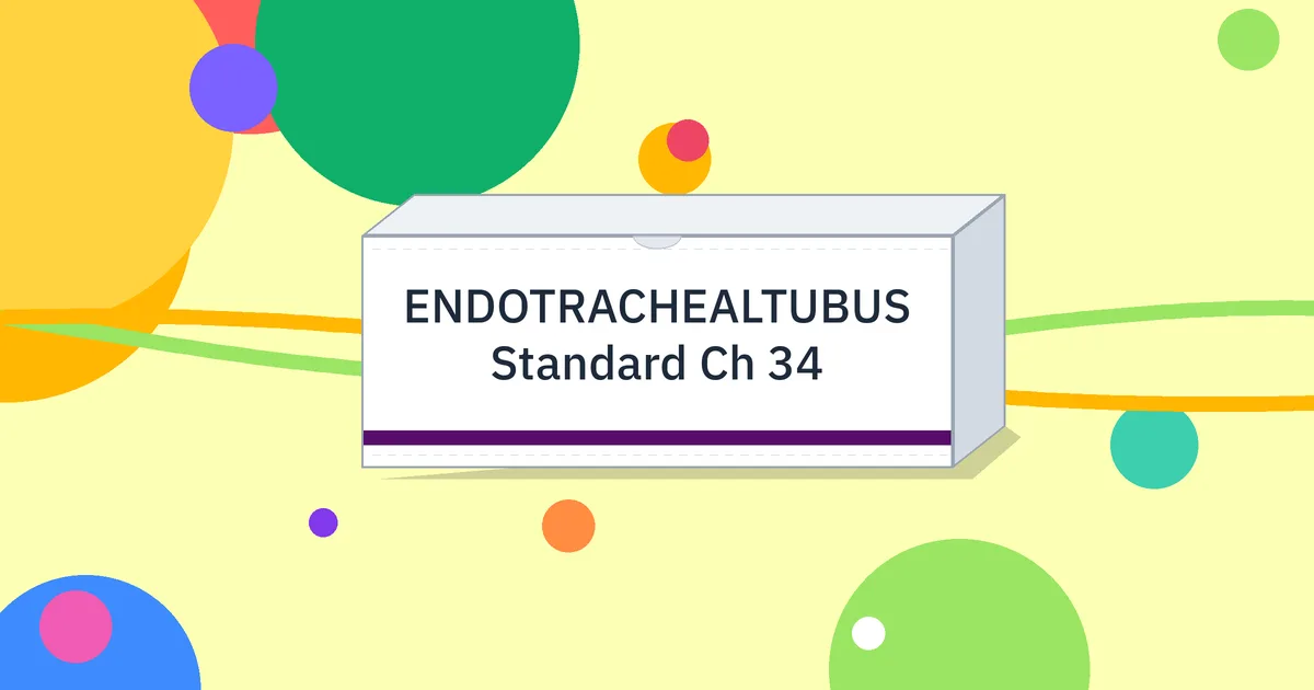 Symbolbild: Packung mit der Aufschrift ENDOTRACHEALTUBUS Standard Ch 34 (PZN 04472144) – Verfügbarkeit und Bezug in Apotheken in Frankfurt am Main