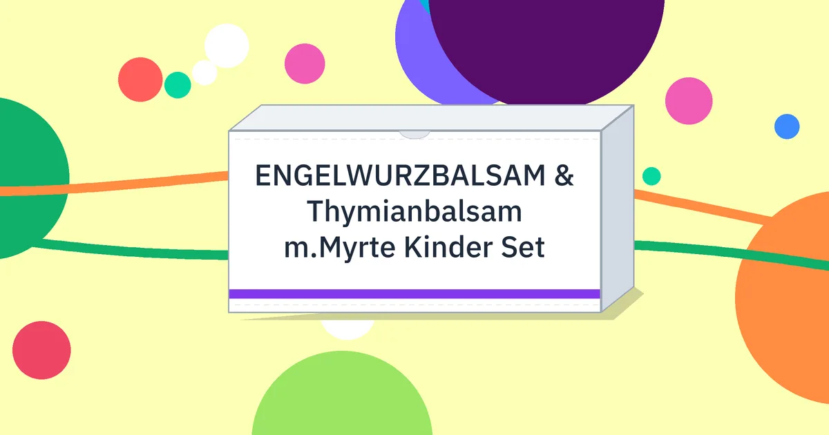 Symbolbild: Packung mit der Aufschrift ENGELWURZBALSAM & Thymianbalsam m.Myrte Kinder Set (PZN 16398217) – Verfügbarkeit und Bezug in Apotheken in Frankfurt am Main