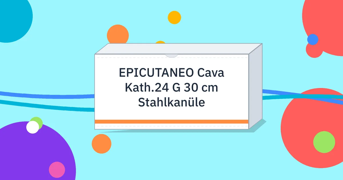 Symbolbild: Packung mit der Aufschrift EPICUTANEO Cava Kath.24 G 30 cm Stahlkanüle (PZN 07336890) – Verfügbarkeit und Bezug in Apotheken in Frankfurt am Main