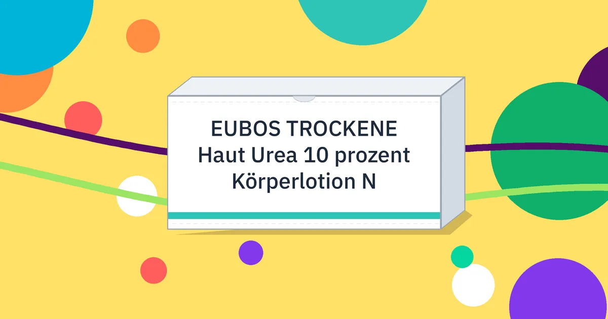 Symbolbild: Packung mit der Aufschrift EUBOS TROCKENE Haut Urea 10 prozent Körperlotion N (PZN 01021990) – Verfügbarkeit und Bezug in Apotheken in Frankfurt am Main