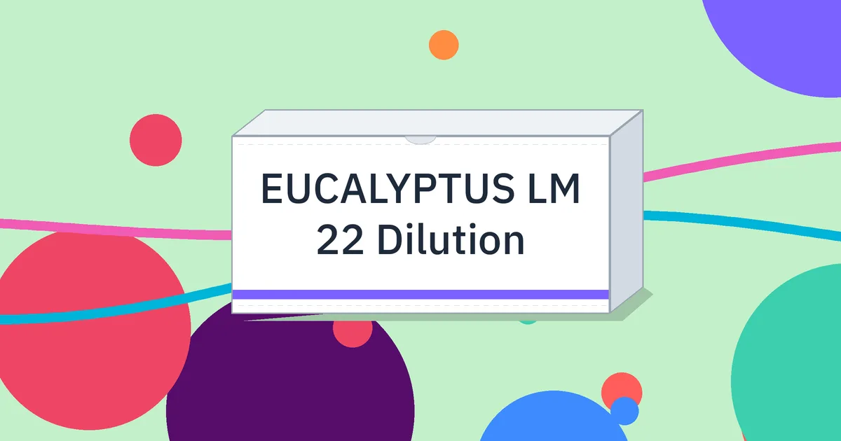 Symbolbild: Packung mit der Aufschrift EUCALYPTUS LM 22 Dilution (PZN 12845435) – Verfügbarkeit und Bezug in Apotheken in Frankfurt am Main