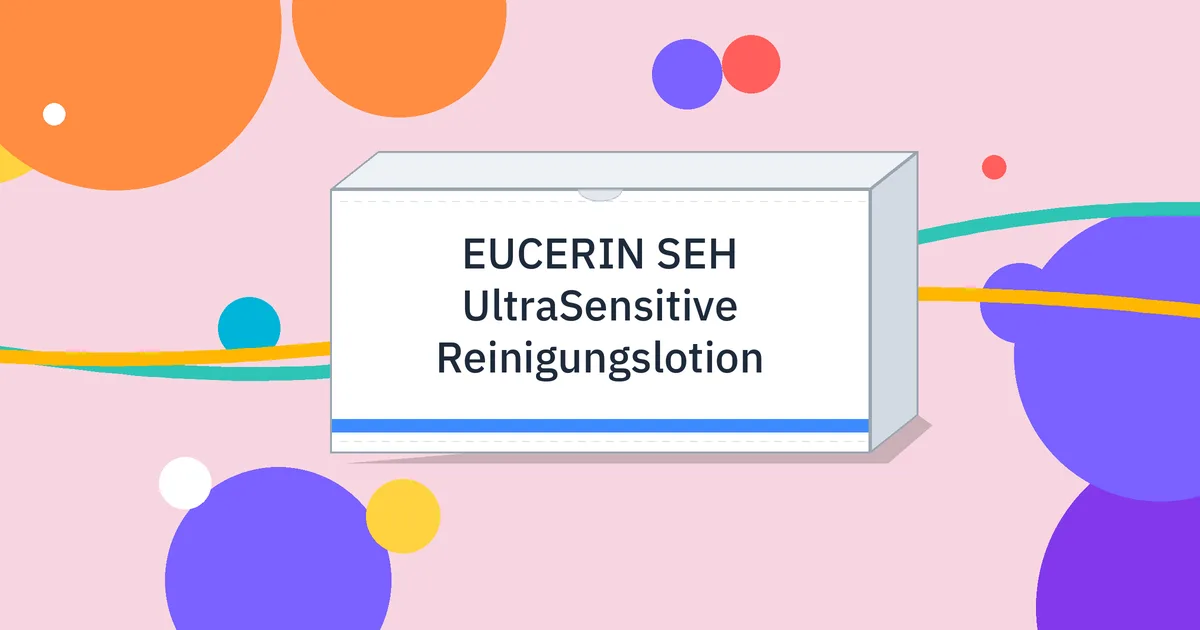 Symbolbild: Packung mit der Aufschrift EUCERIN SEH UltraSensitive Reinigungslotion (PZN 10268695) – Verfügbarkeit und Bezug in Apotheken in Frankfurt am Main