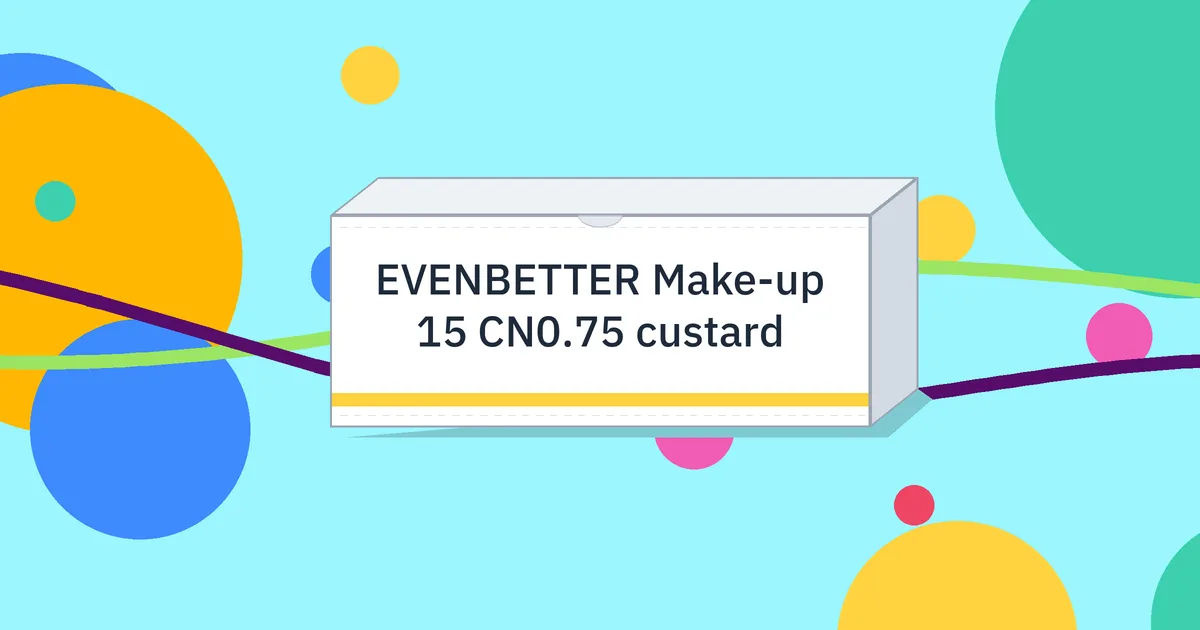 Symbolbild: Packung mit der Aufschrift EVENBETTER Make-up 15 CN0.75 custard (PZN 18894914) – Verfügbarkeit und Bezug in Apotheken in Frankfurt am Main