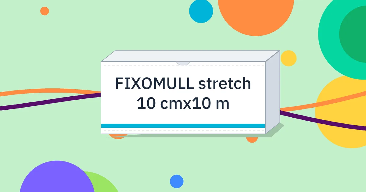 Symbolbild: Packung mit der Aufschrift FIXOMULL stretch 10 cmx10 m (PZN 17639700) – Verfügbarkeit und Bezug in Apotheken in Frankfurt am Main